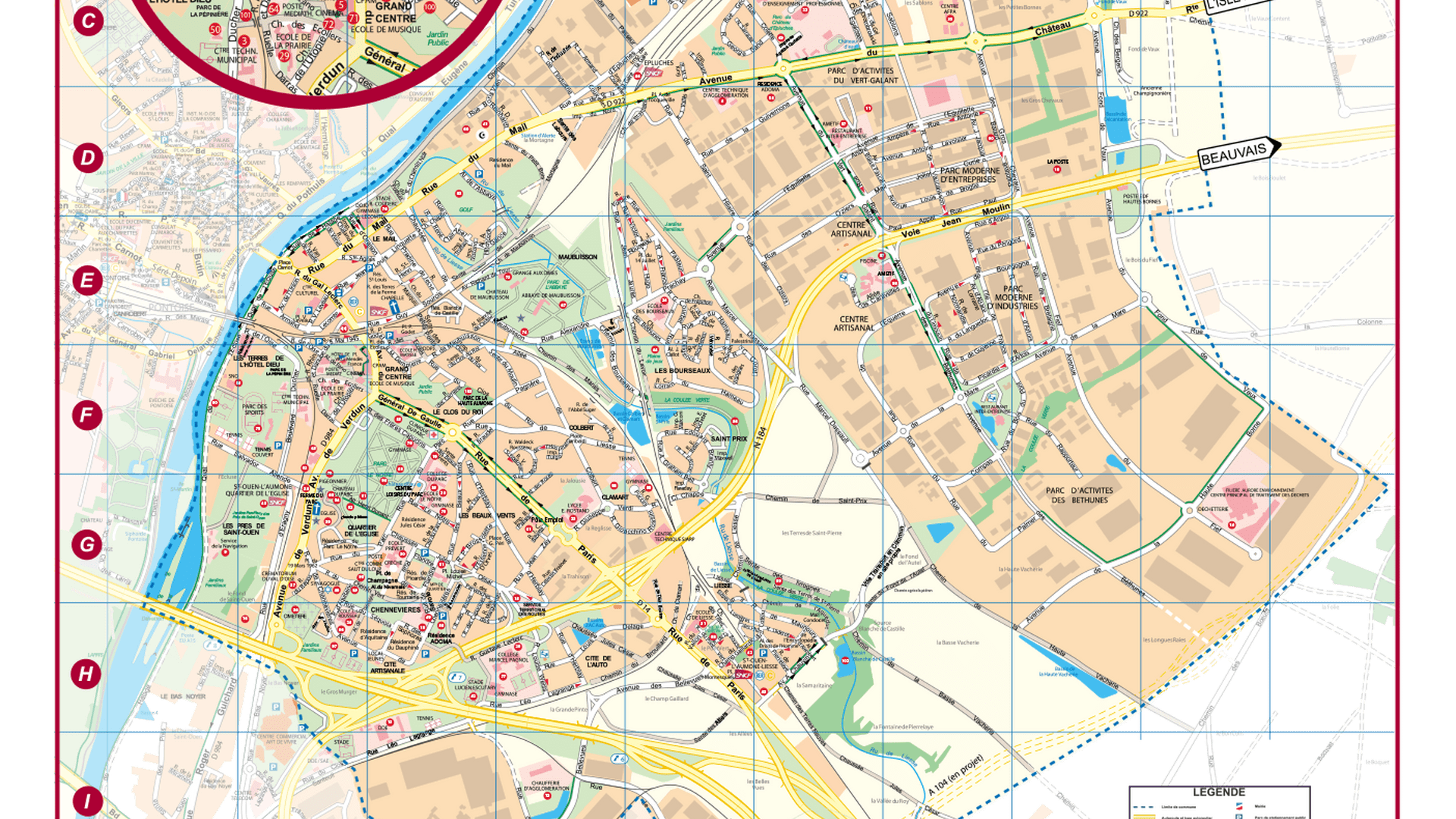 Plan de la ville | Ville de Saint-Ouen l'Aumône